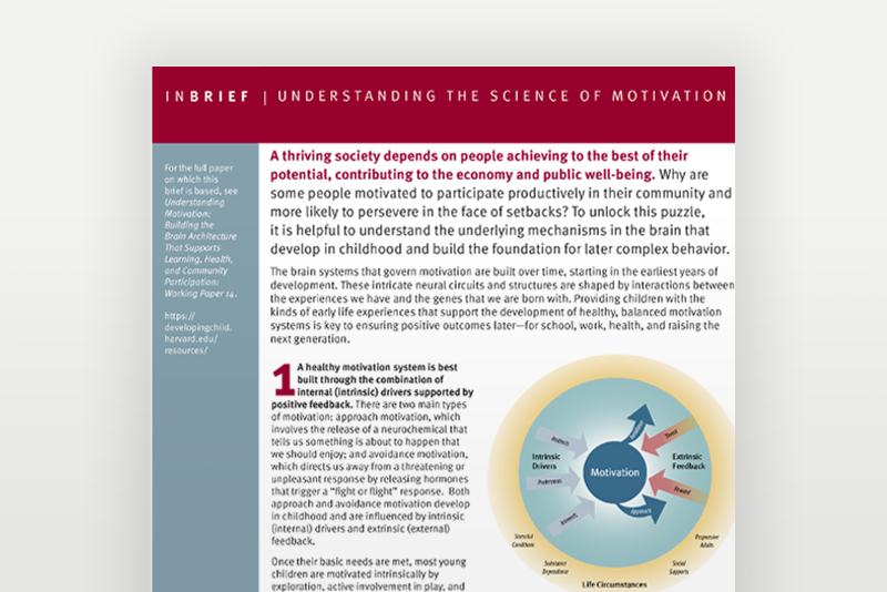 Understanding the Science of Motivation | InBrief - Center on the ...