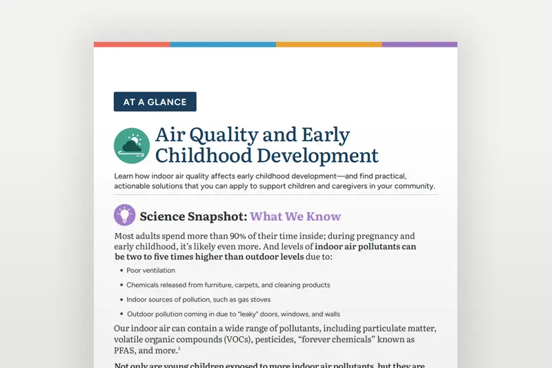 At a Glance: Air Quality and Early Childhood Development - Center on ...